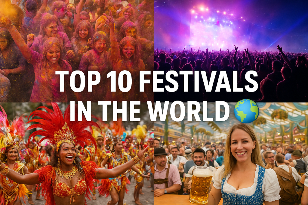 Top 10 Festivals in the World 🌍🎉 | Must-See Global Celebrations